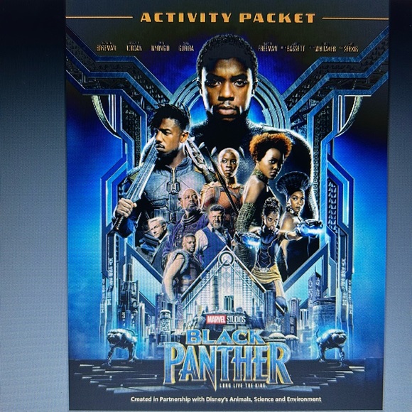 Disney | Toys | Disneys Black Panther Activity Packet 9 Pages | Poshmark
